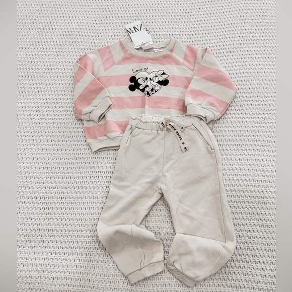Zara | Matching Sets | Zara Toddler Girl Minnie Mickey Set 23 | Poshmark